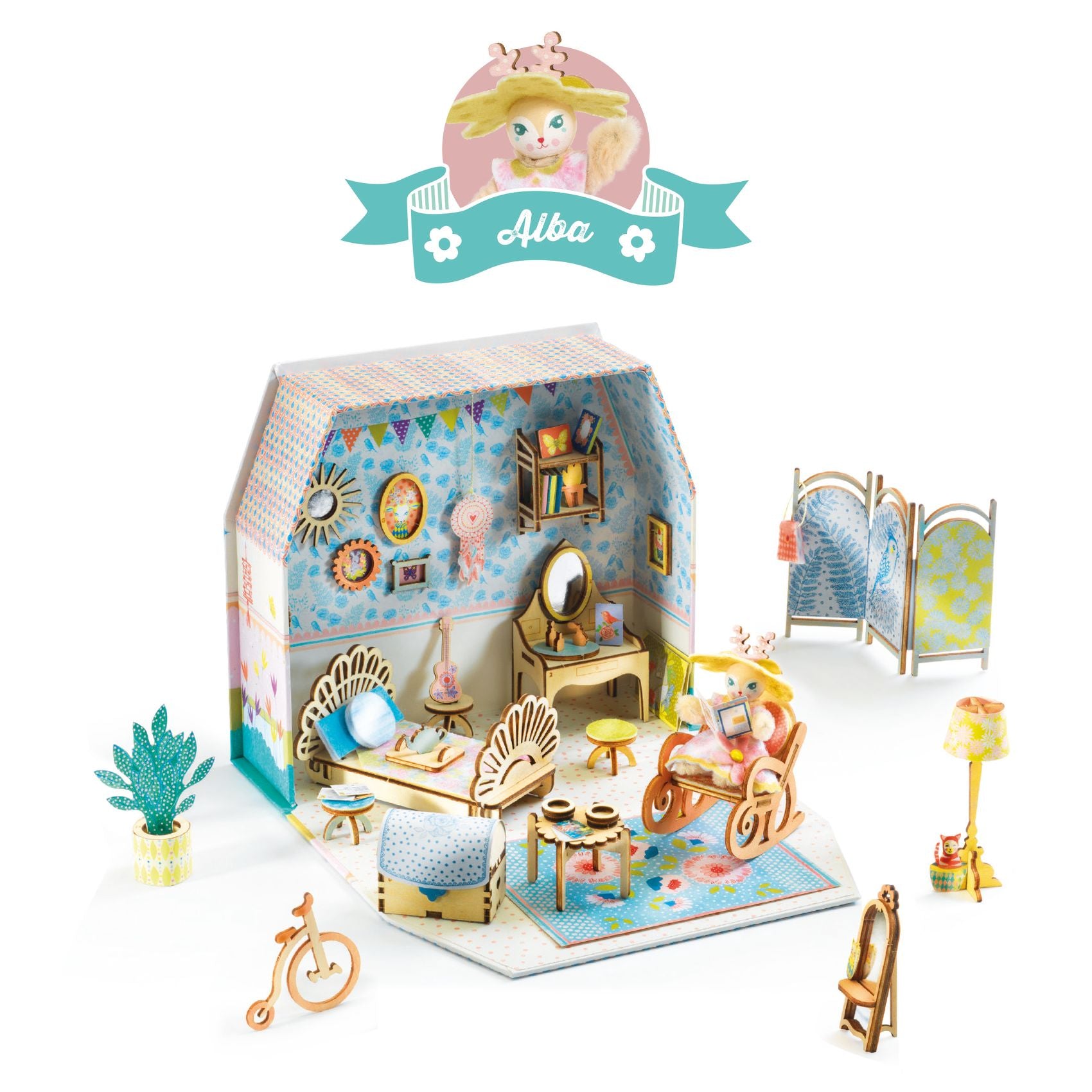 Djeco Mi House Alba - DIY Dolls House Craft Kit for Kids | Age 8 ...