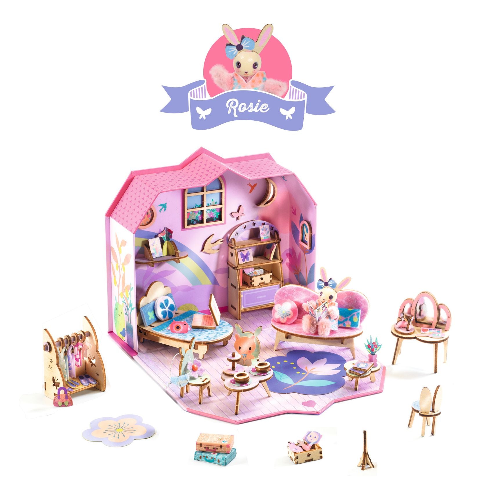 Djeco Mi House Rosie - DIY Dolls House Craft Kit for Kids | Age 8 ...