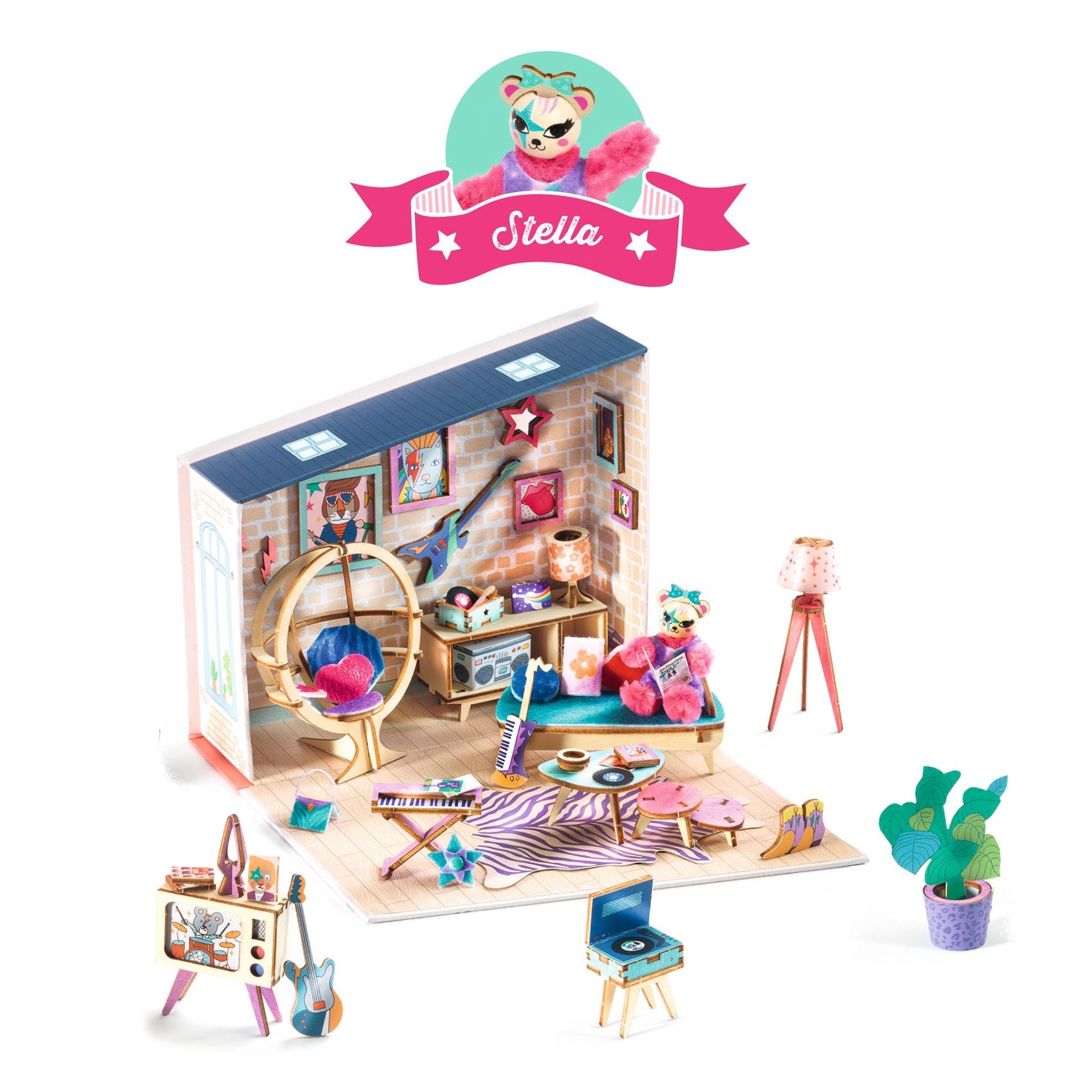 Djeco Mi House Stella - DIY Dolls House Craft Kit for Kids Age 8 ...