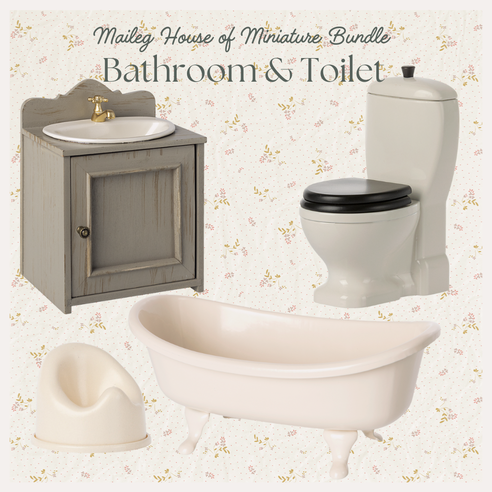Maileg Bathroom & Toilet Bundle for House of Miniature - Yoyo & Flo
