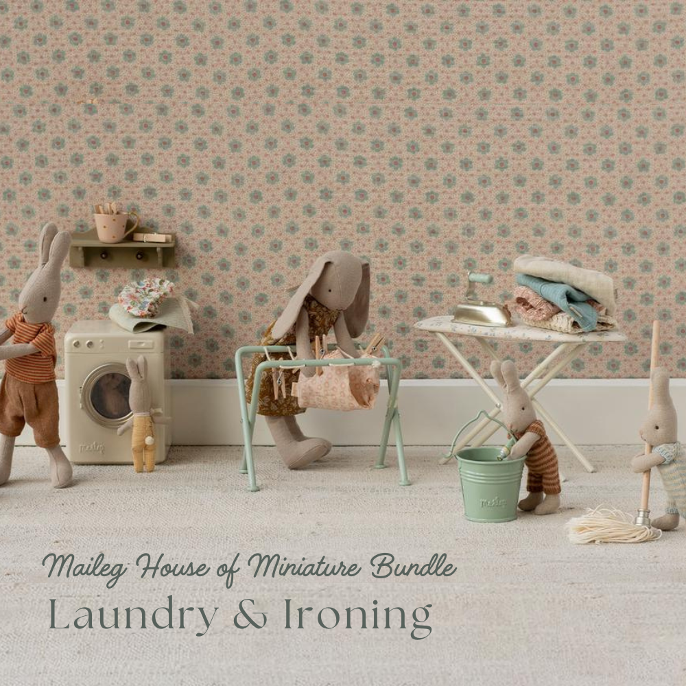 Maileg Laundry Bundle for House of Miniature - Yoyo & Flo