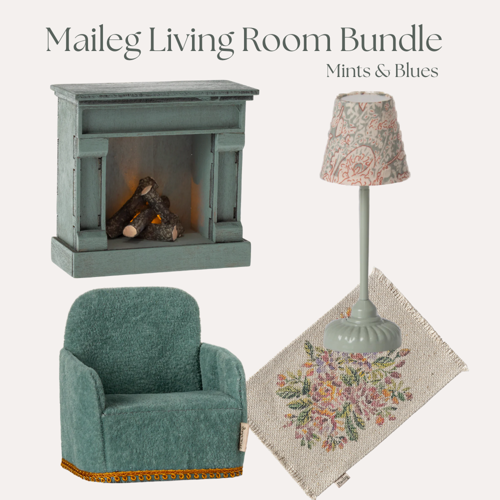 Maileg Living Room Furniture Bundle, Mouse size, Mint - Yoyo & Flo
